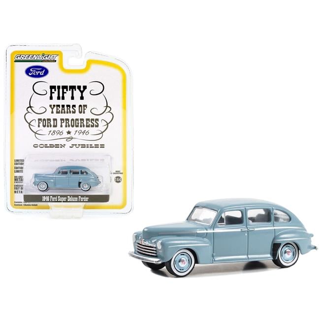 Greenlight 1946 Ford Super Deluxe Fordor Light Blue Fifty Years of Ford Progress - Golden ...