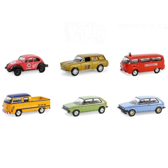 Greenlight 36100SET Club Vee-Dub Series 19 Set 1-64 Scale Diecast Model ...