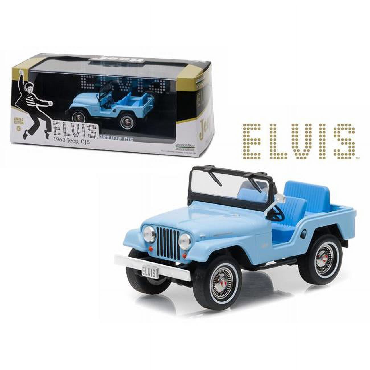 Greenlight 86310 1 isto 43 1963 Jeep CJ5 Sierra Elvis Presley 1935-1977 ...