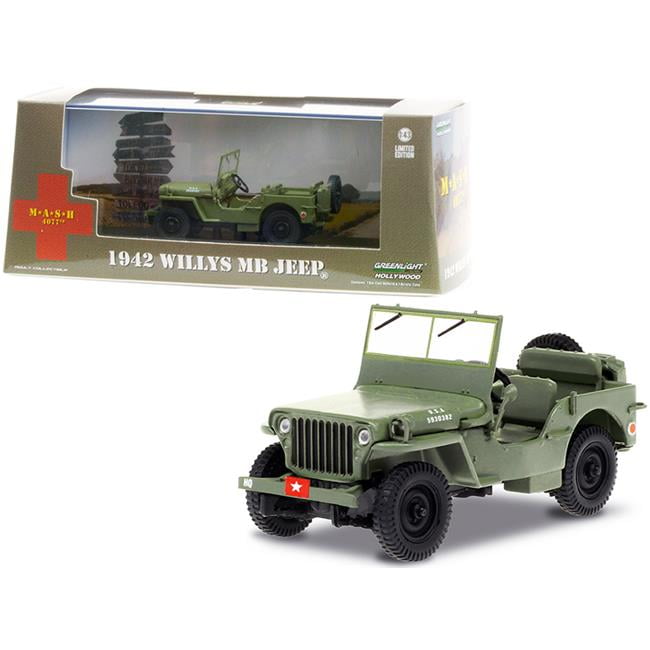 1942 Willys MB Jeep Army Green \MASH\ (1972-1983) TV Series 1/43 ...