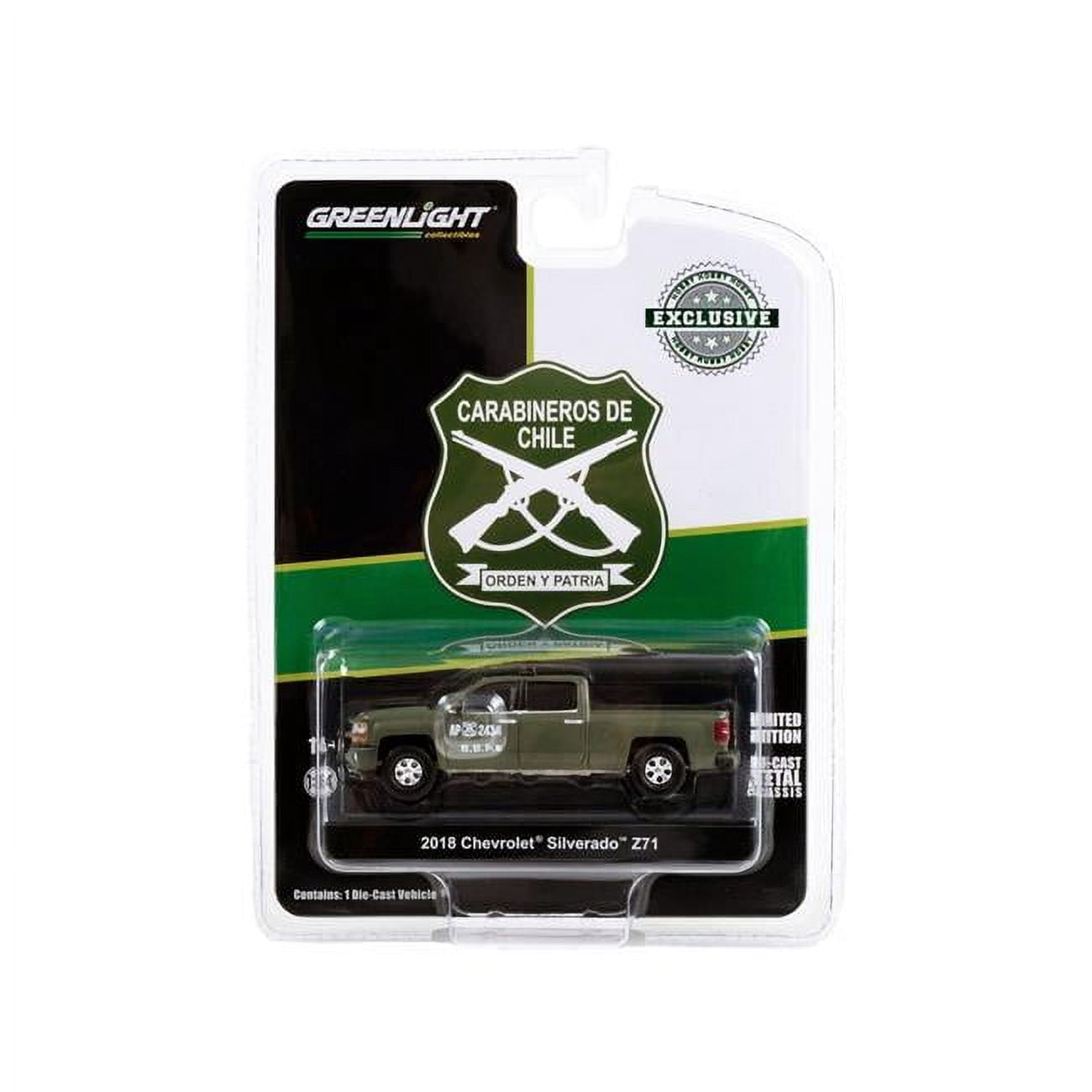 Greenlight Collectibles 1/64 2018 Chevrolet Silverado Z71 Carabineros ...
