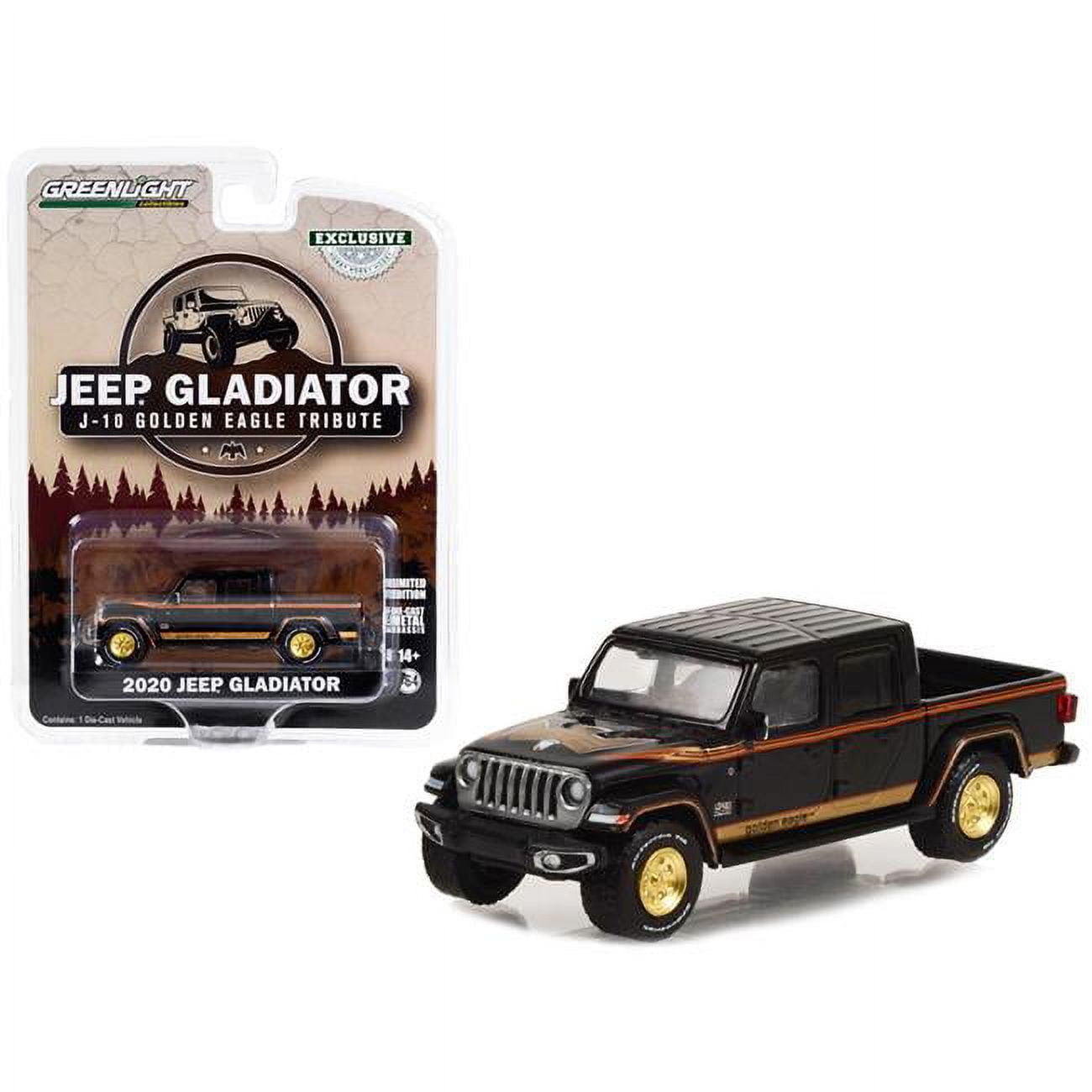 Greenlight Collectibles 1/64 Jeep Gladiator, J-10 Golden Jeep Tribute ...