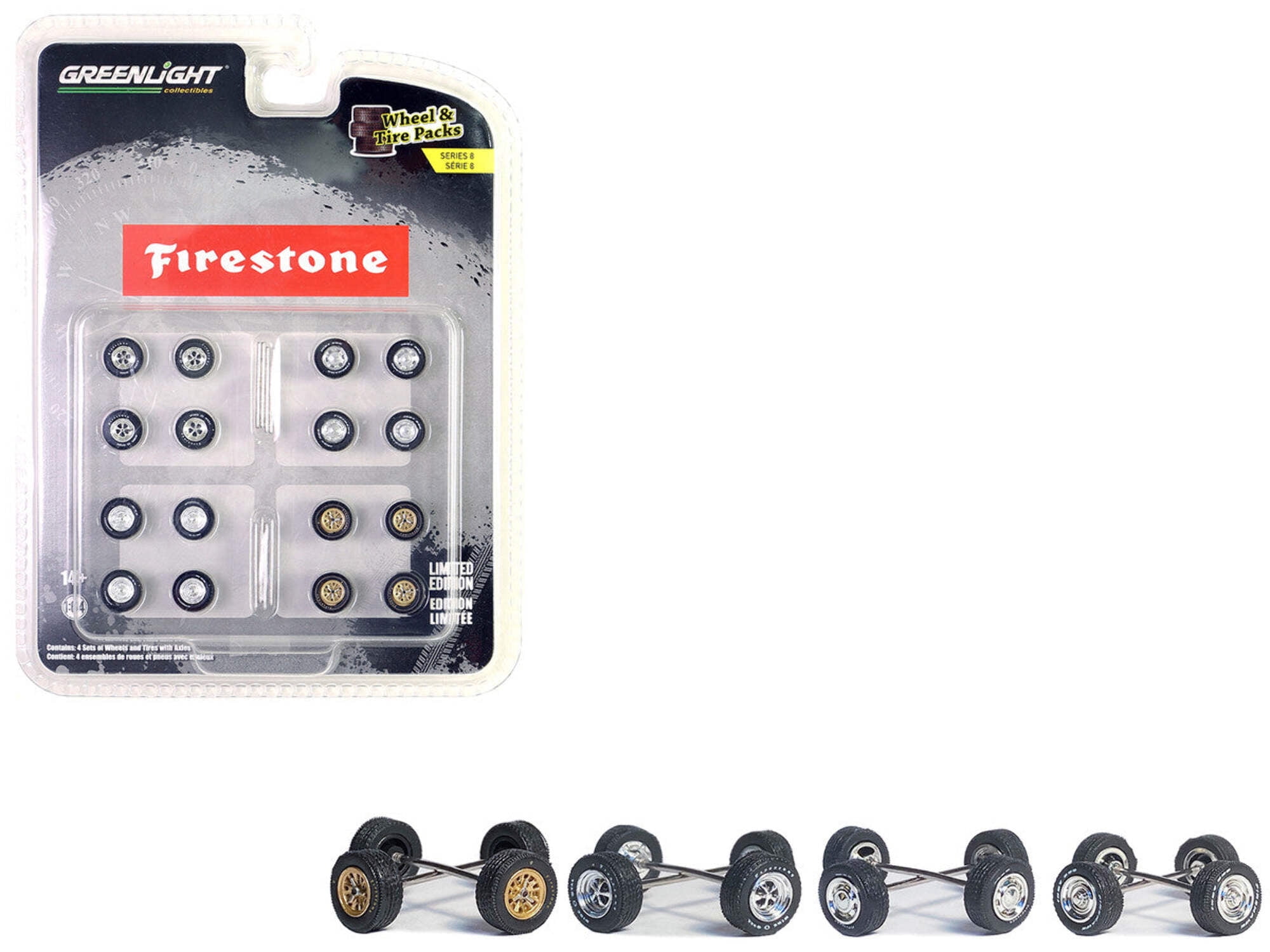 Greenlight Firestone Wheel & Tire Packs Series 8 1-64 Scale Wheels ...