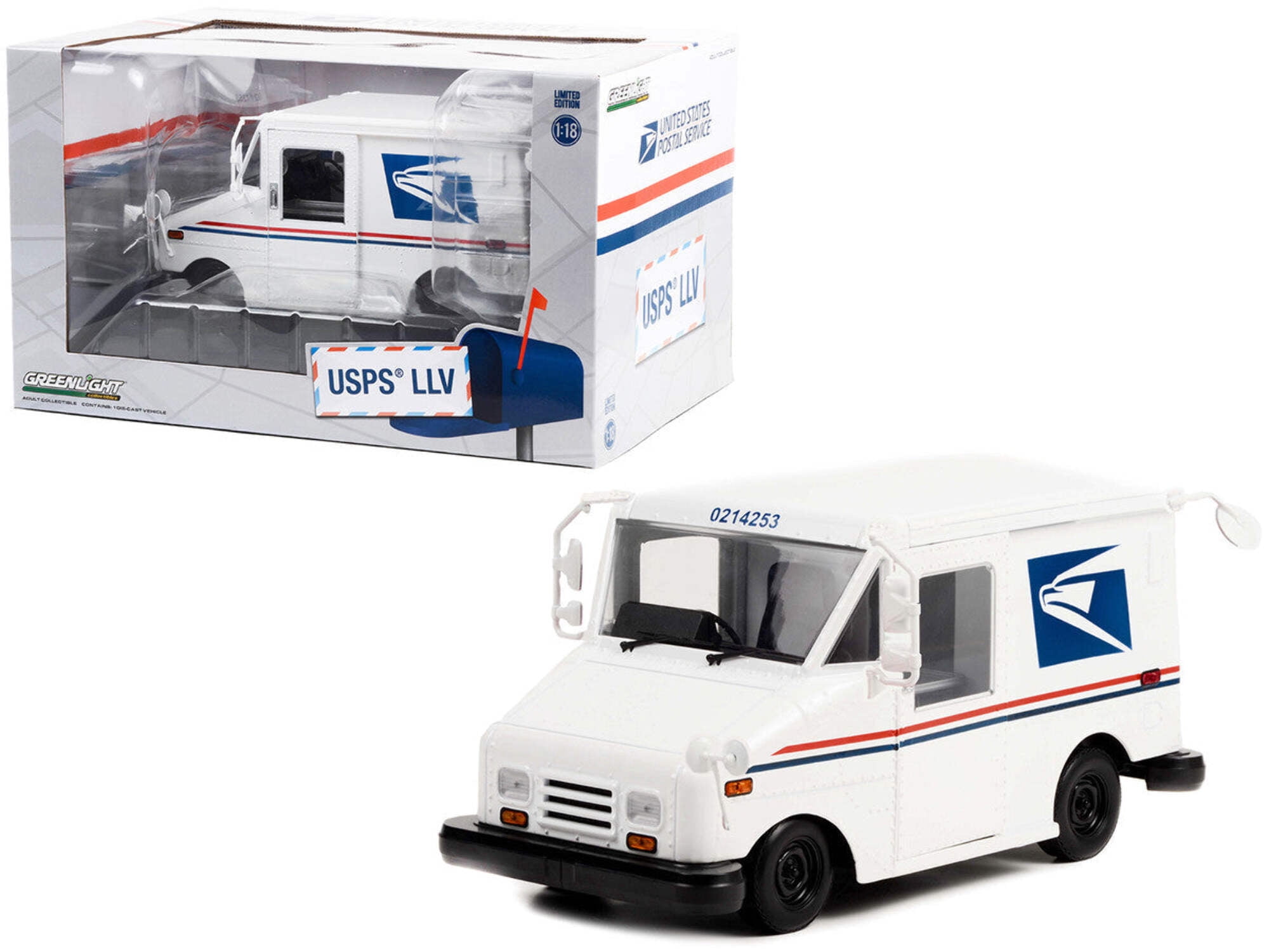 Greenlight USPS Long-Life Postal Delivery Vehicle, White, 1/18 Scale ...