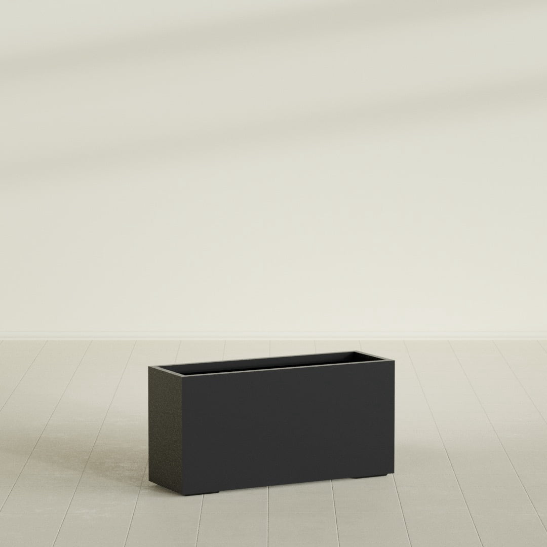 Greenline Leo Rectangle Planter - Indoor/Outdoor Extra Large Fiberglass ...
