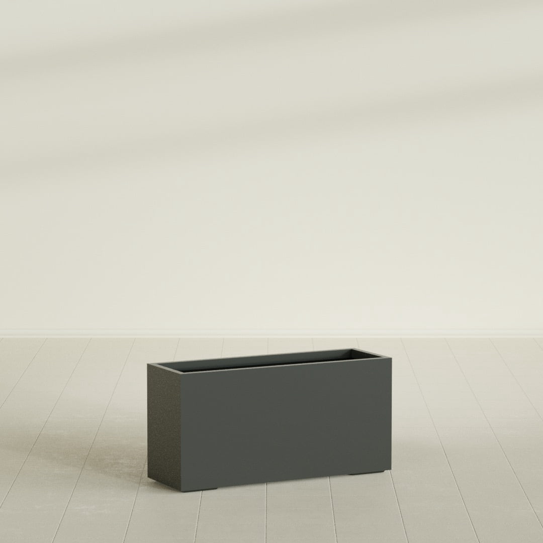 Greenline Leo Rectangle Planter - Indoor/Outdoor Extra Large Fiberglass ...