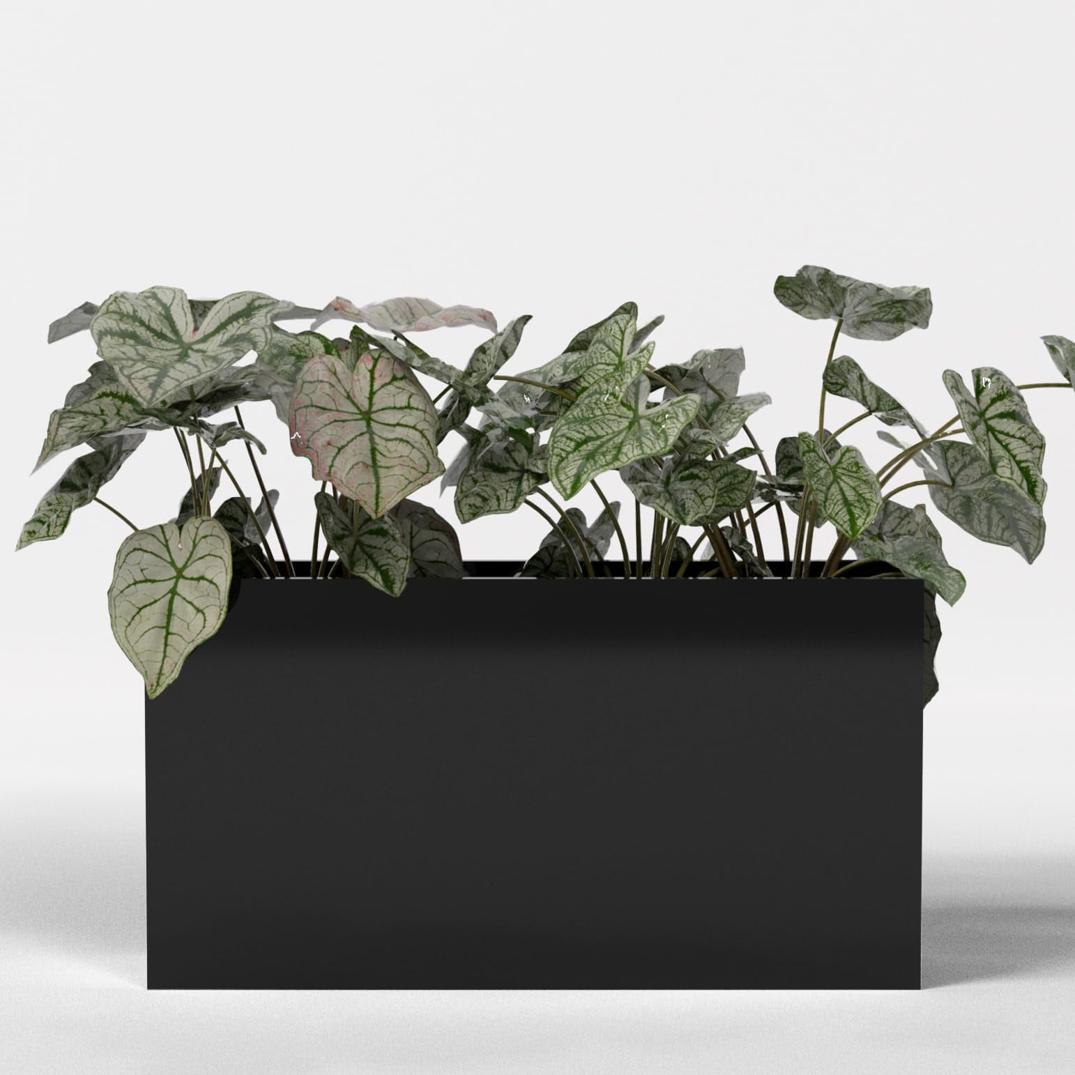 Greenline Leo Rectangle Planter - Indoor/Outdoor Extra Large Fiberglass ...