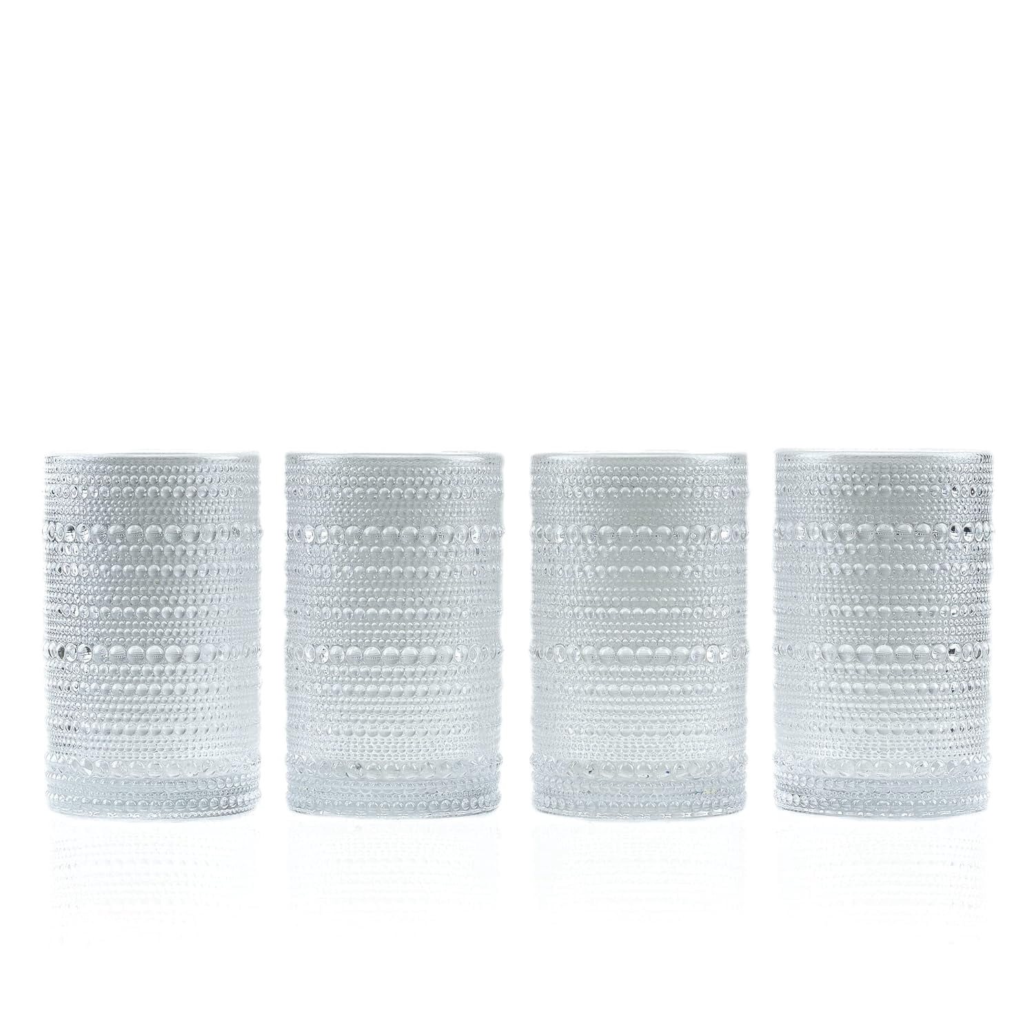 Greenline Goods Hobnail Drinking Glasses Clear 13 oz Thick Modern ...