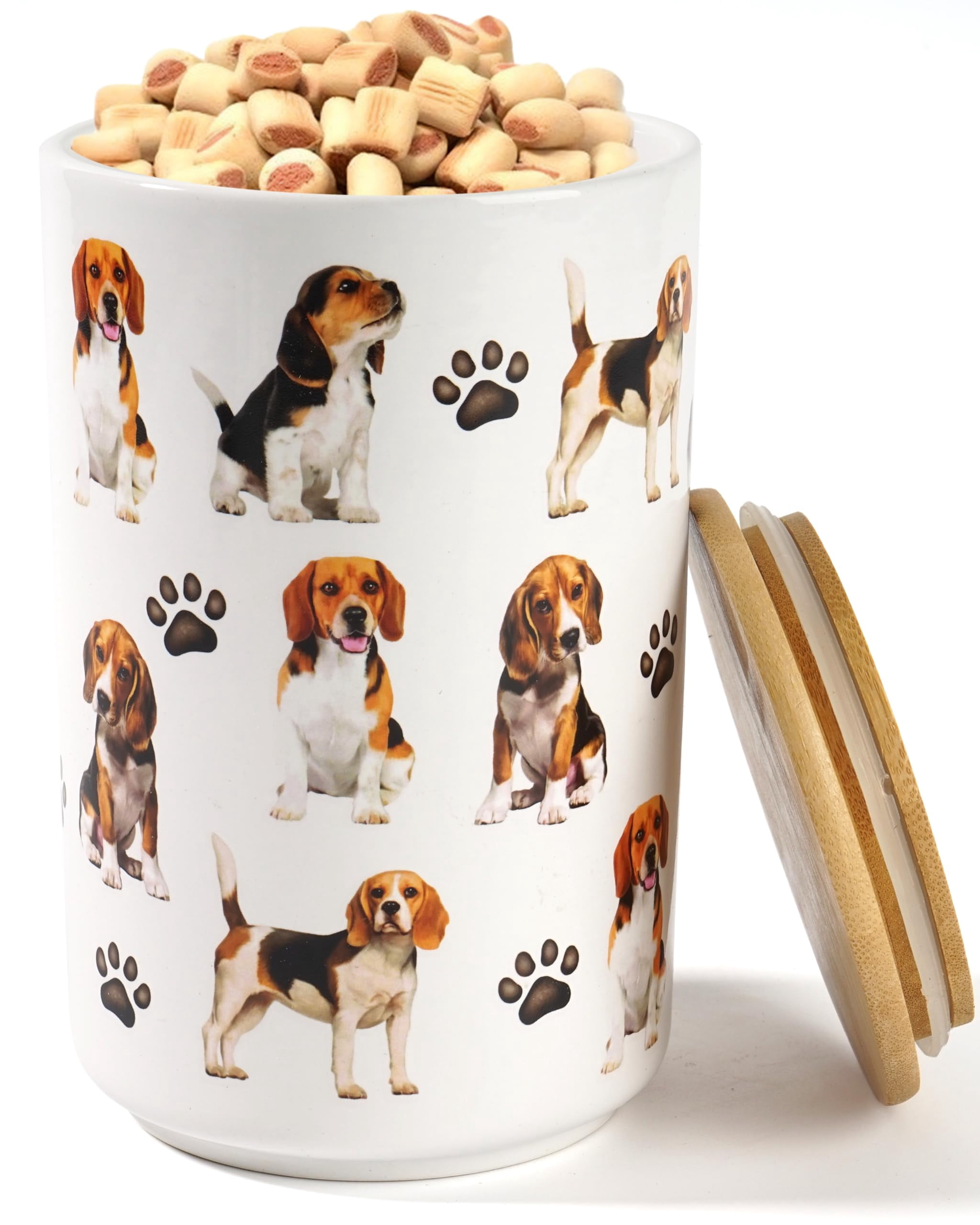 Greenline Goods Premium Dog Treat Ceramic Canister Set – Beagle ...