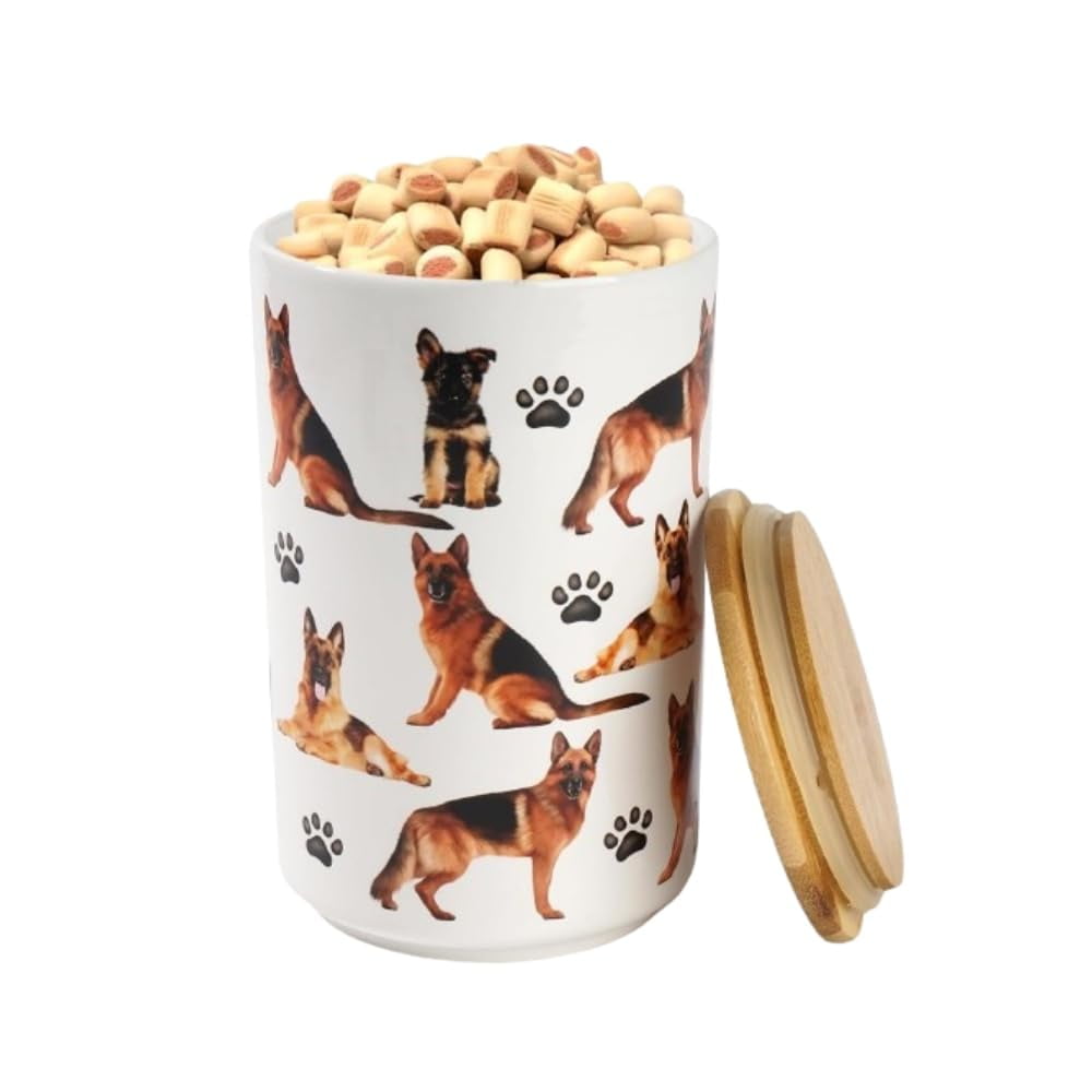Greenline Goods Premium Dog Treat Ceramic Canister Set – German ...