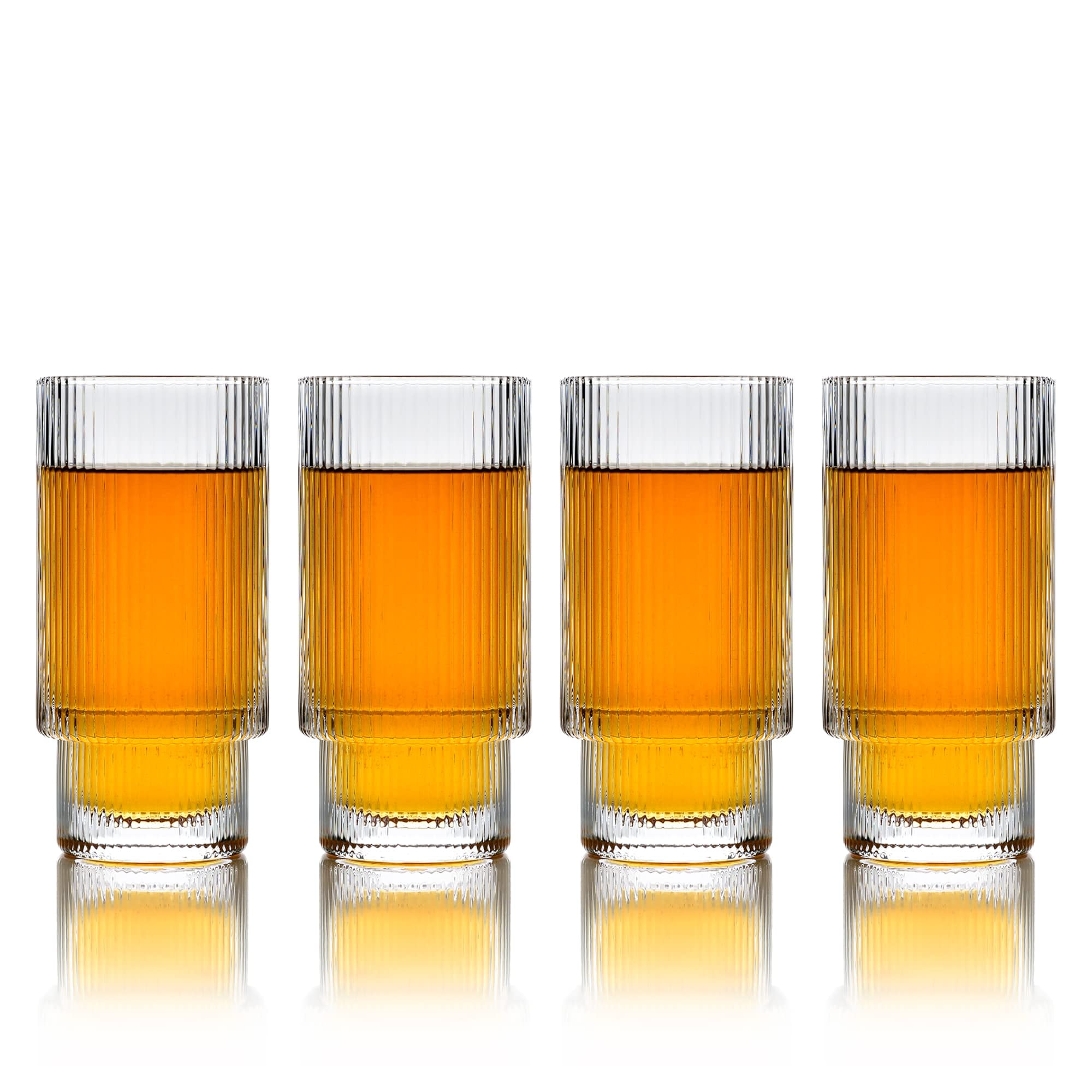 Greenline Goods Ripple Drinking Glasses - 12 oz Modern Kitchen ...