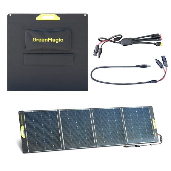 Greenmagic 400W Portable Solar Panel, Foldable, Waterproof, Compatible ...