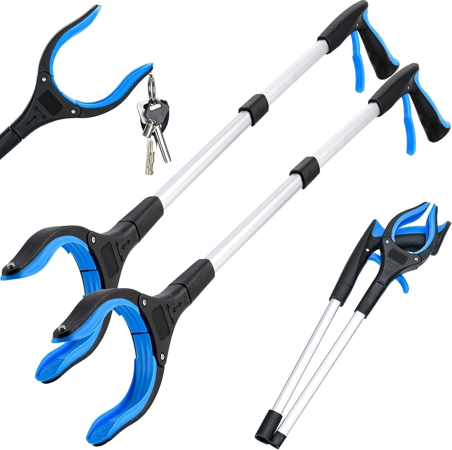 Greenparty 2-Pack 32" Extra Long Foldable Reacher Grabber Tool ...