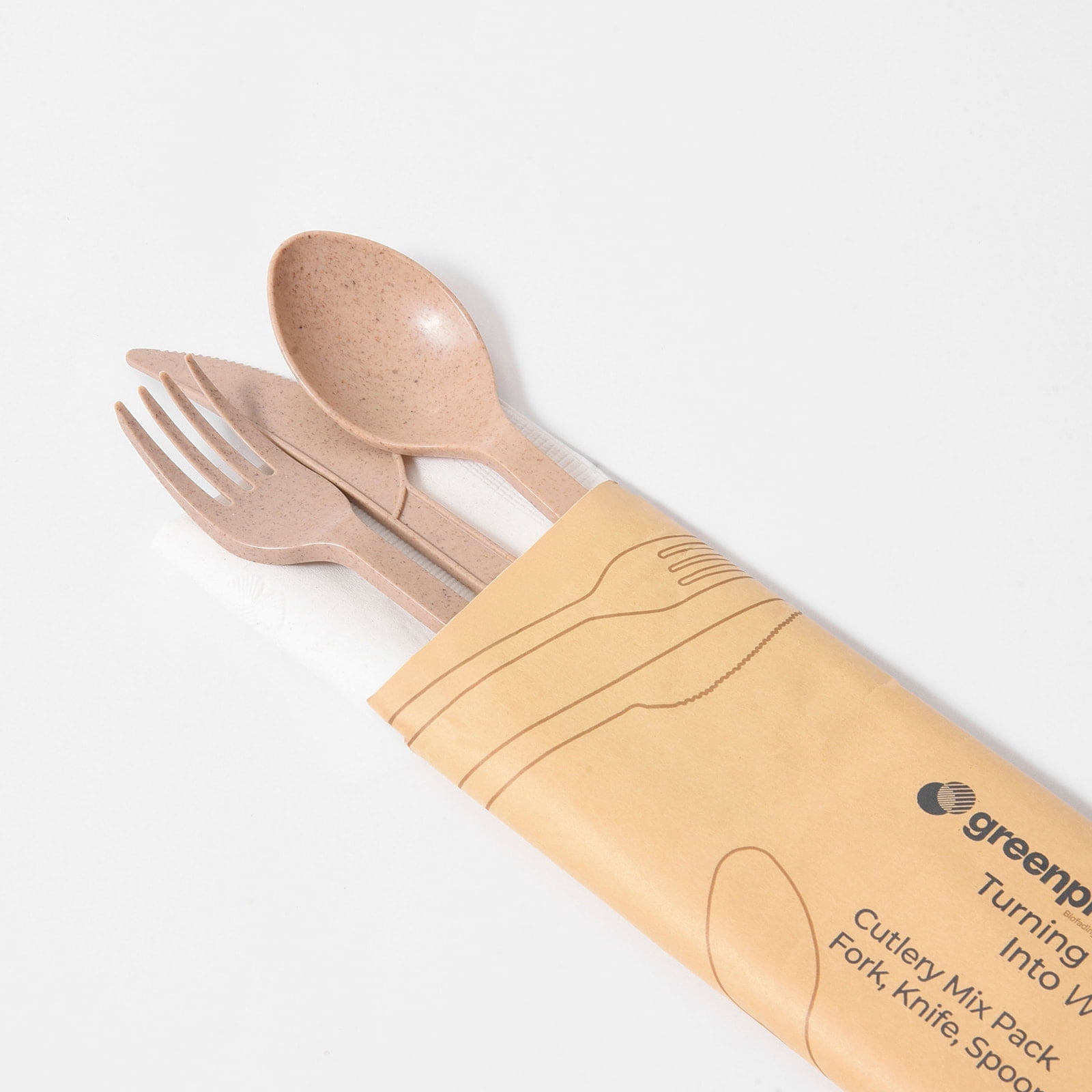 Greenprint® Biofading Foodware® Heavy Weight Natural Agave 4 Piece ...