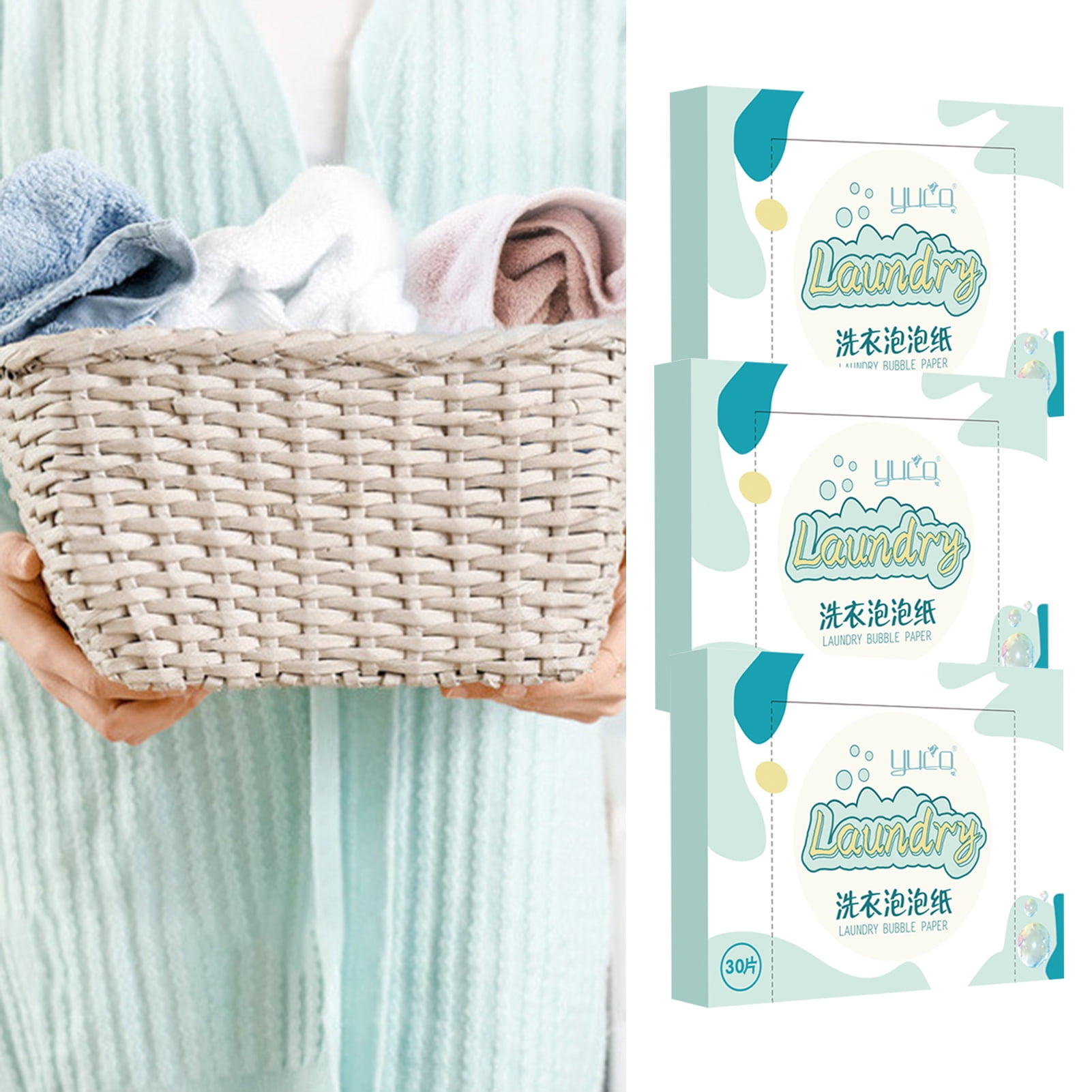 Greenred 30Pcs/Box Laundry Sheet Concentrated Liquidless Hygienic ...