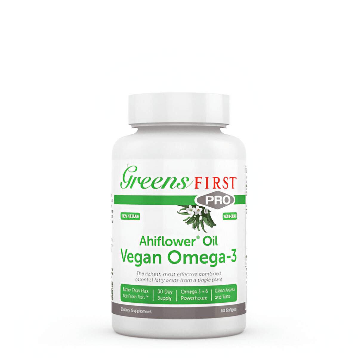 Greens First Ahiflower Oil Plant-Based Omega-3 Supplement – Vegan Omega ...