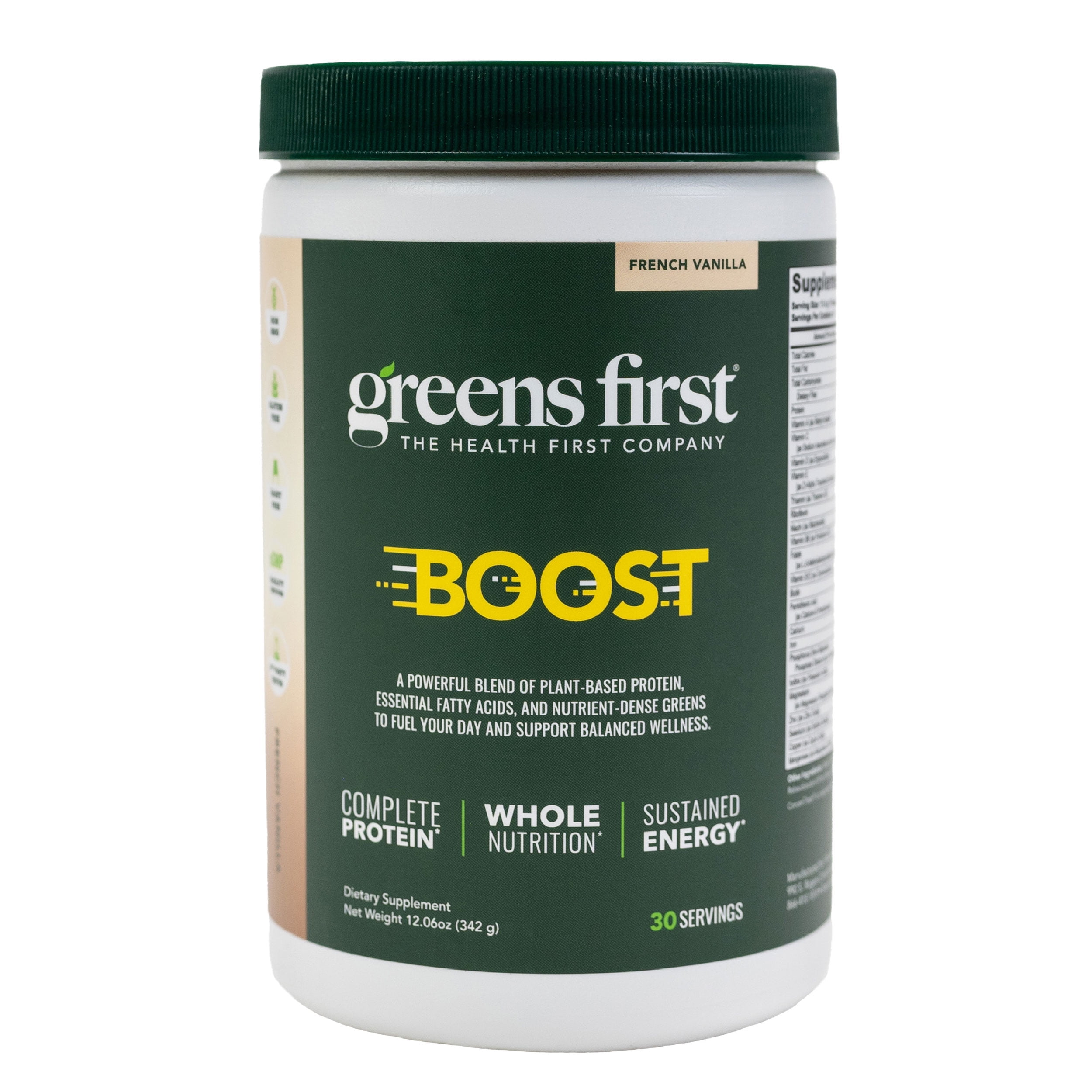 Greens First Boost Vegan Superfoods Shake, Pea & Brown Rice Protein ...