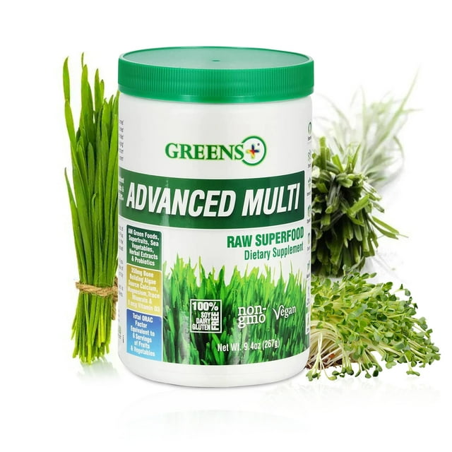 Greens Plus Advanced Multi Raw Super Greens Superfood Powder - Plant ...