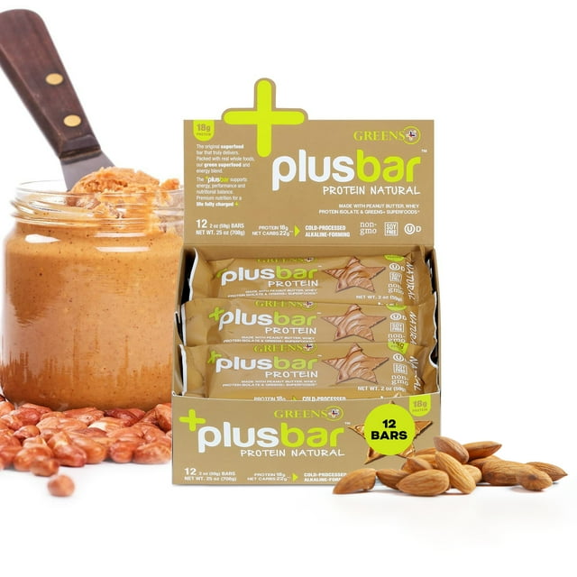 Greens Plus Organic Protein Bars, Gluten-Free, High Fiber, Nutritious ...