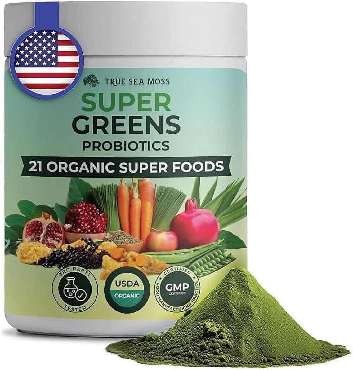 Greens Superfood Powder with Spirulina, Ashwagandha, Lion's Mane, Trur ...
