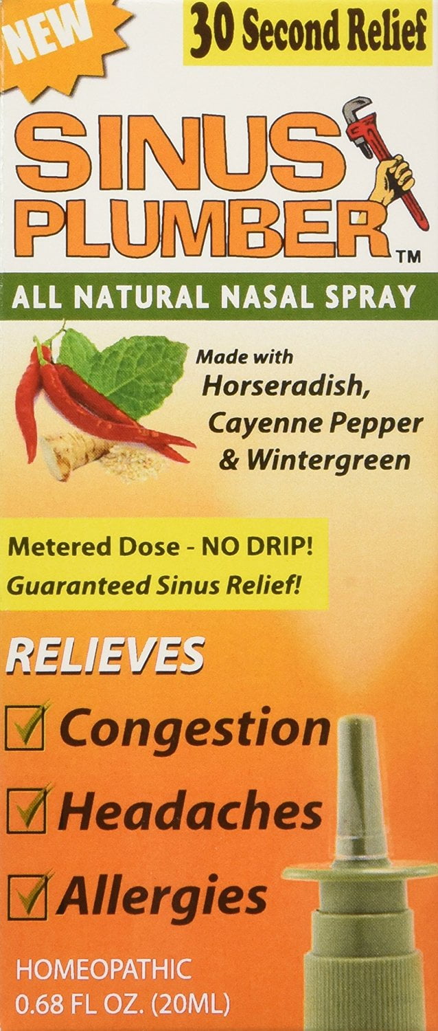 Greensations Sinus Plumber, All Natural Nasal Spray, 0.68 fl oz (20 ml ...
