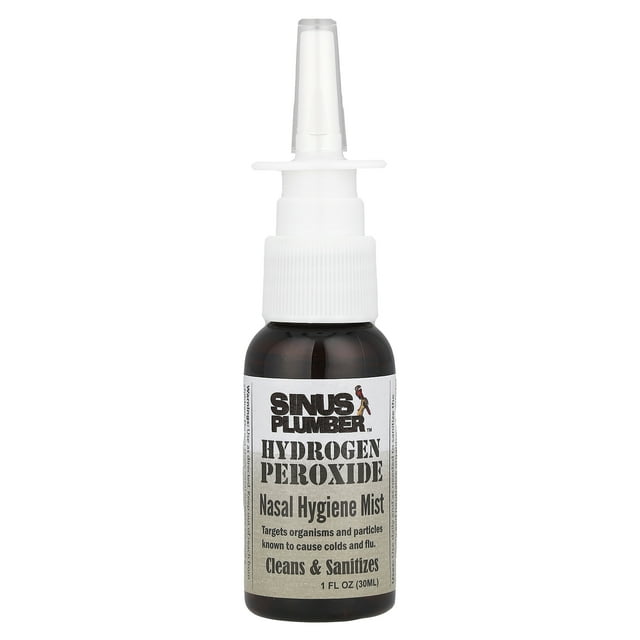 Greensations Sinus Plumber 1 Fl Oz Saline Spray Treatment Hydrogen Peroxide Nasal Hygiene Mist