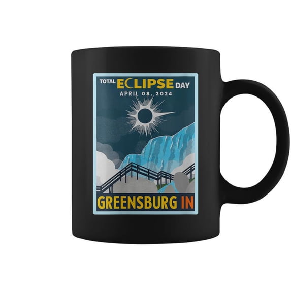 Greensburg Indiana In Total Solar Eclipse 2024 Coffee Mugs - Walmart.com