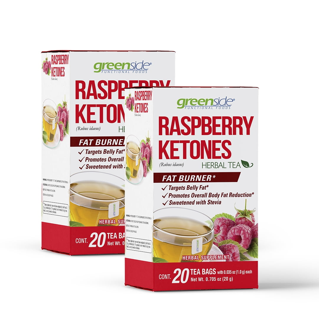 Greenside Raspberry Ketones Herbal Tea (Pack of 2) - Walmart.com