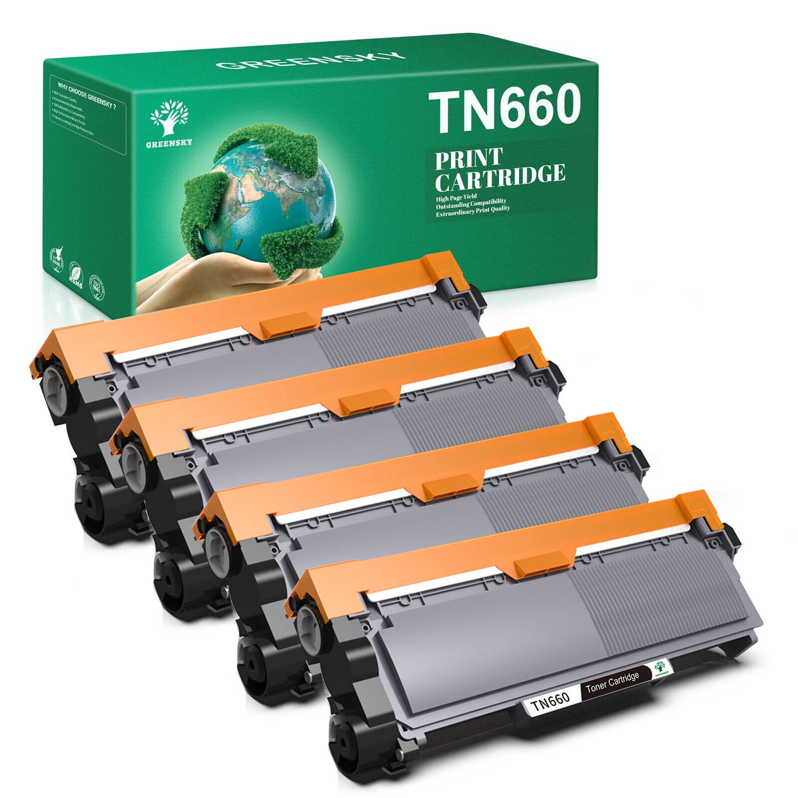 Greensky TN660 TN630 Toner Cartridge Compatible for Brother TN660 TN ...