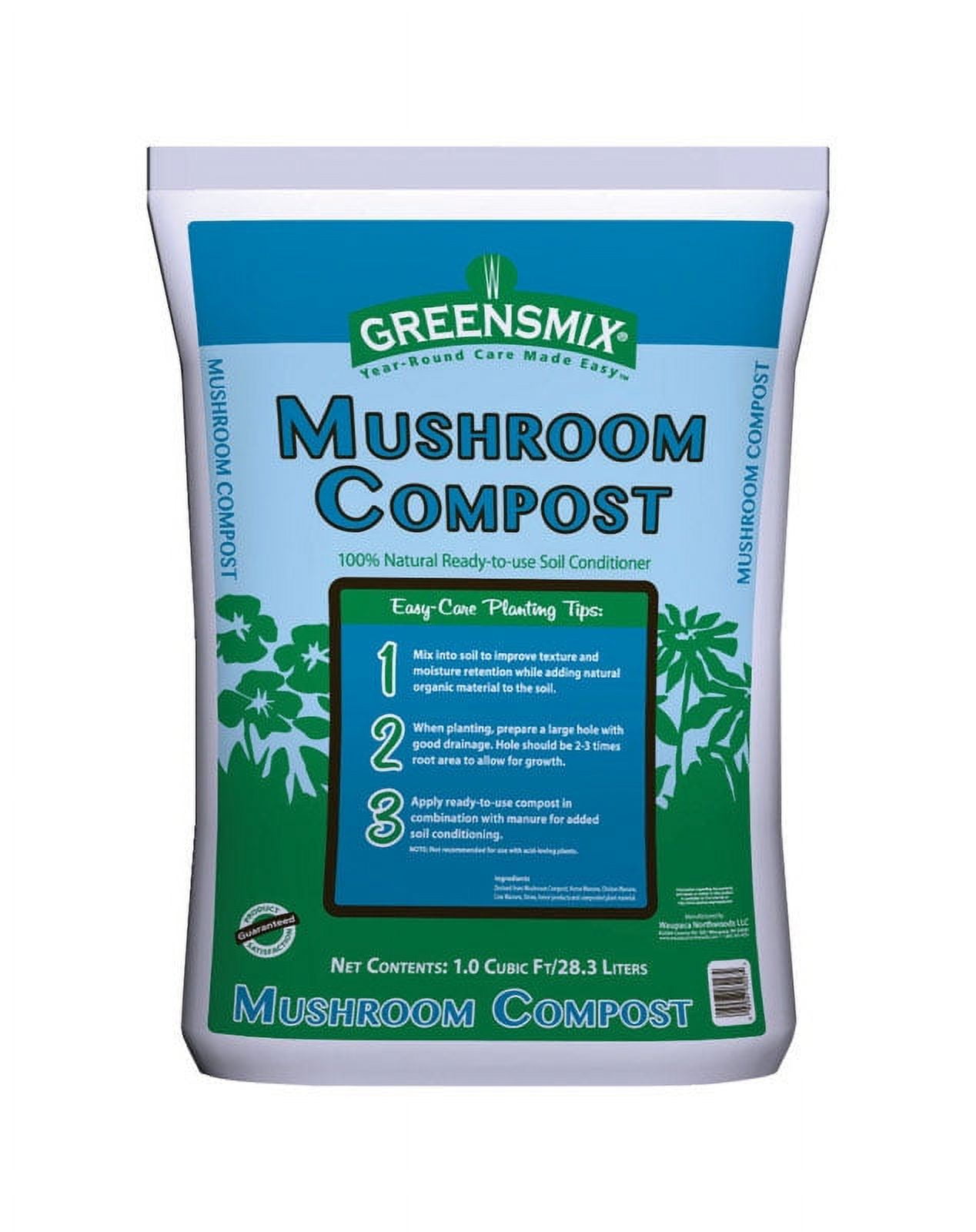 Greensmix Organic Mushroom Soil Compost 1 cu ft - Walmart.com