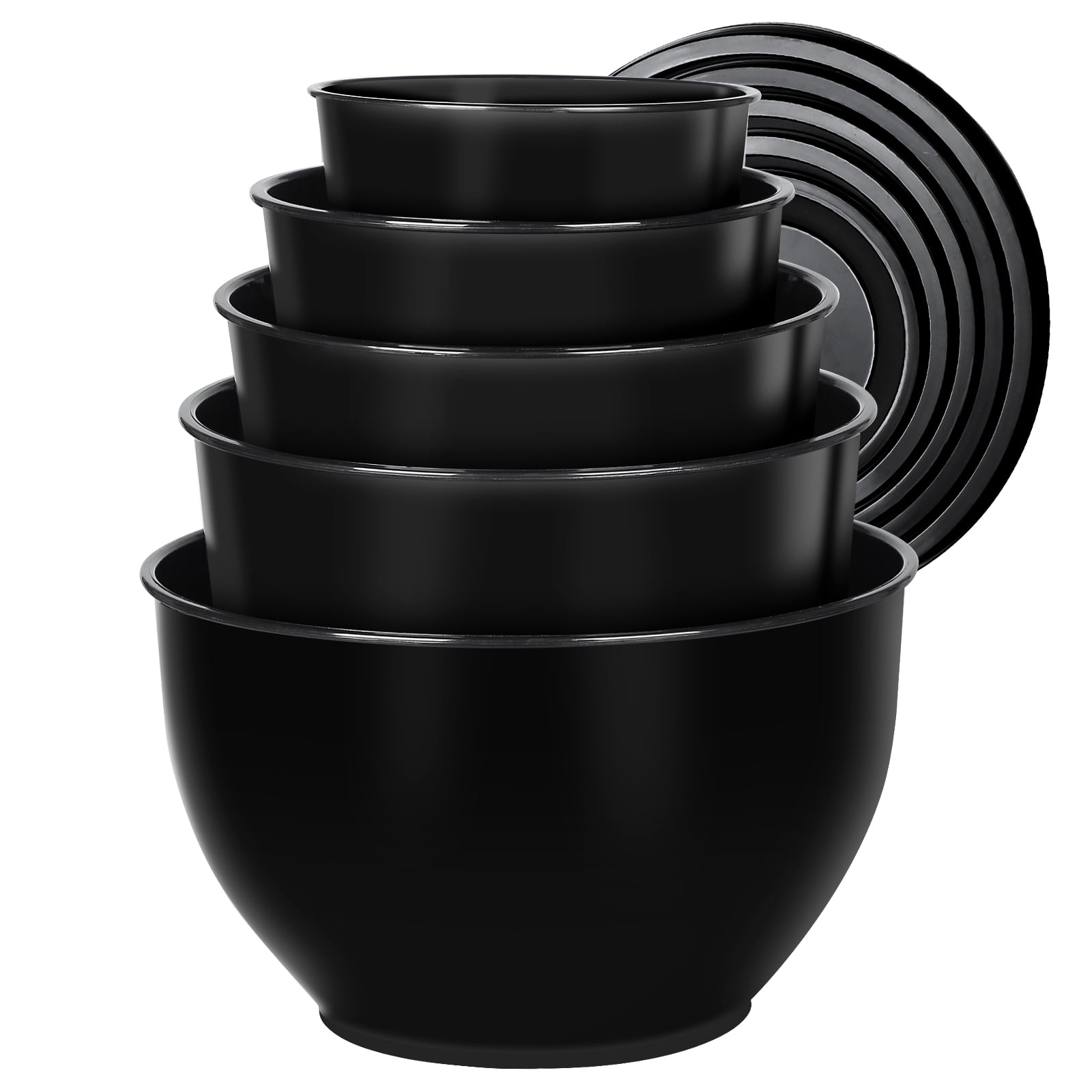 Greentainer 5-Piece Microwaveable Mixing Bowl Set with Lids, Nesting ...