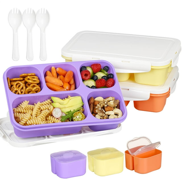 Greentainer Food Storage Containers Lunch Boxes with 5 Compartments ...