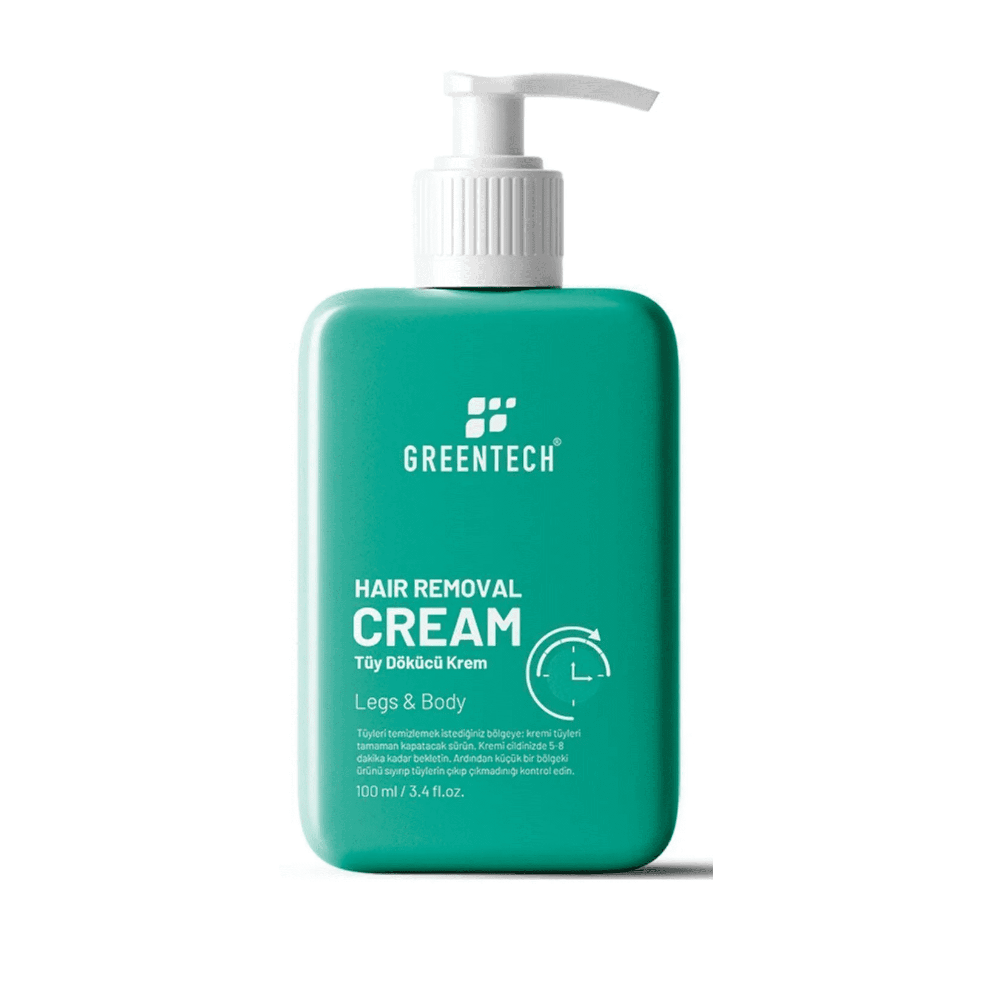 Greentech Hair Removal Cream for Legs & Body, Fast Acting in 8 Minutes ...