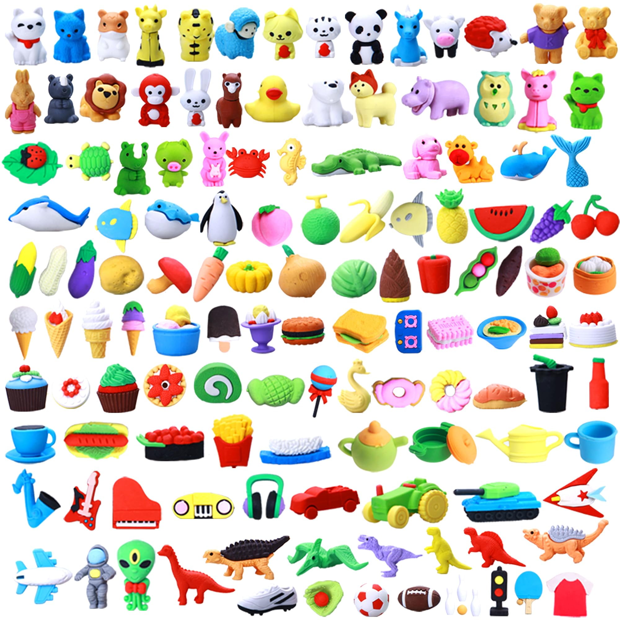 Greentime 130PCS Animal Erasers, Puzzle Toys Erasers Assembly Animals ...
