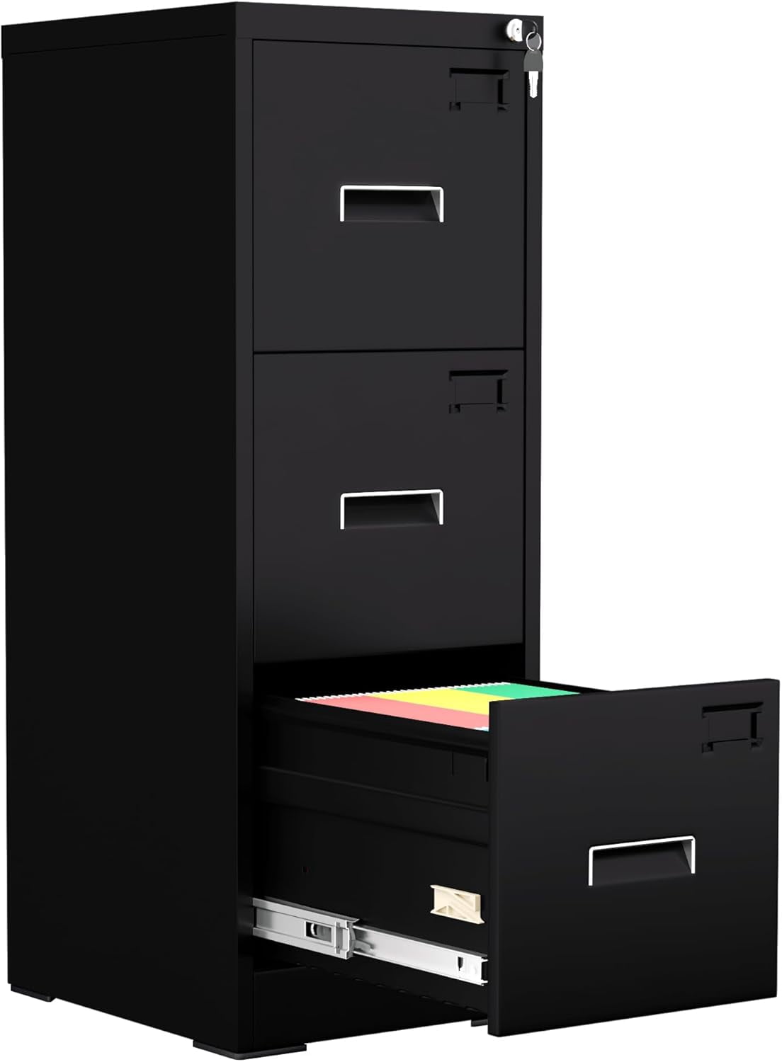 4 Drawer Filing Cabinet Greenvelly 2-Drawer Locking File Cabinet ...