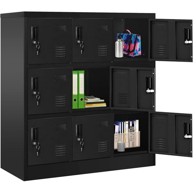 Greenvelly 9 Door Storage Locker for Employee, Metal Locker for Office ...