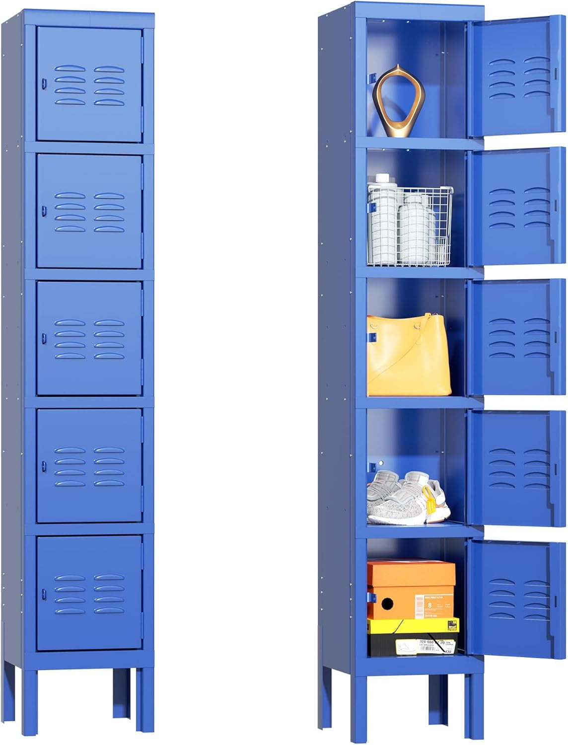 Greenvelly Metal Locker, Metal Lockers for Employees with Locking Doors ...