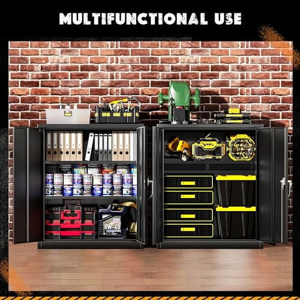 Greenvelly Metal Storage Cabinet, 42" Locking Steel Office Cabinet with ...