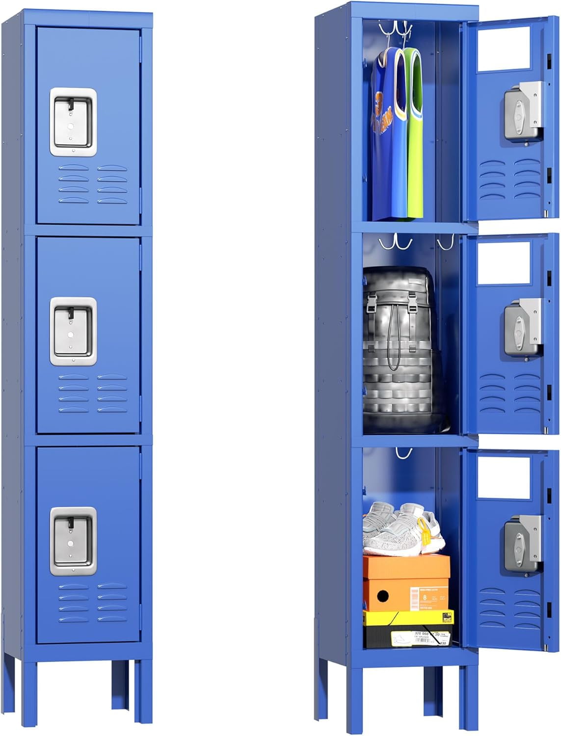 Greenvelly Storage Locker for Employee,Office,Metal Gym Locker with 3 ...