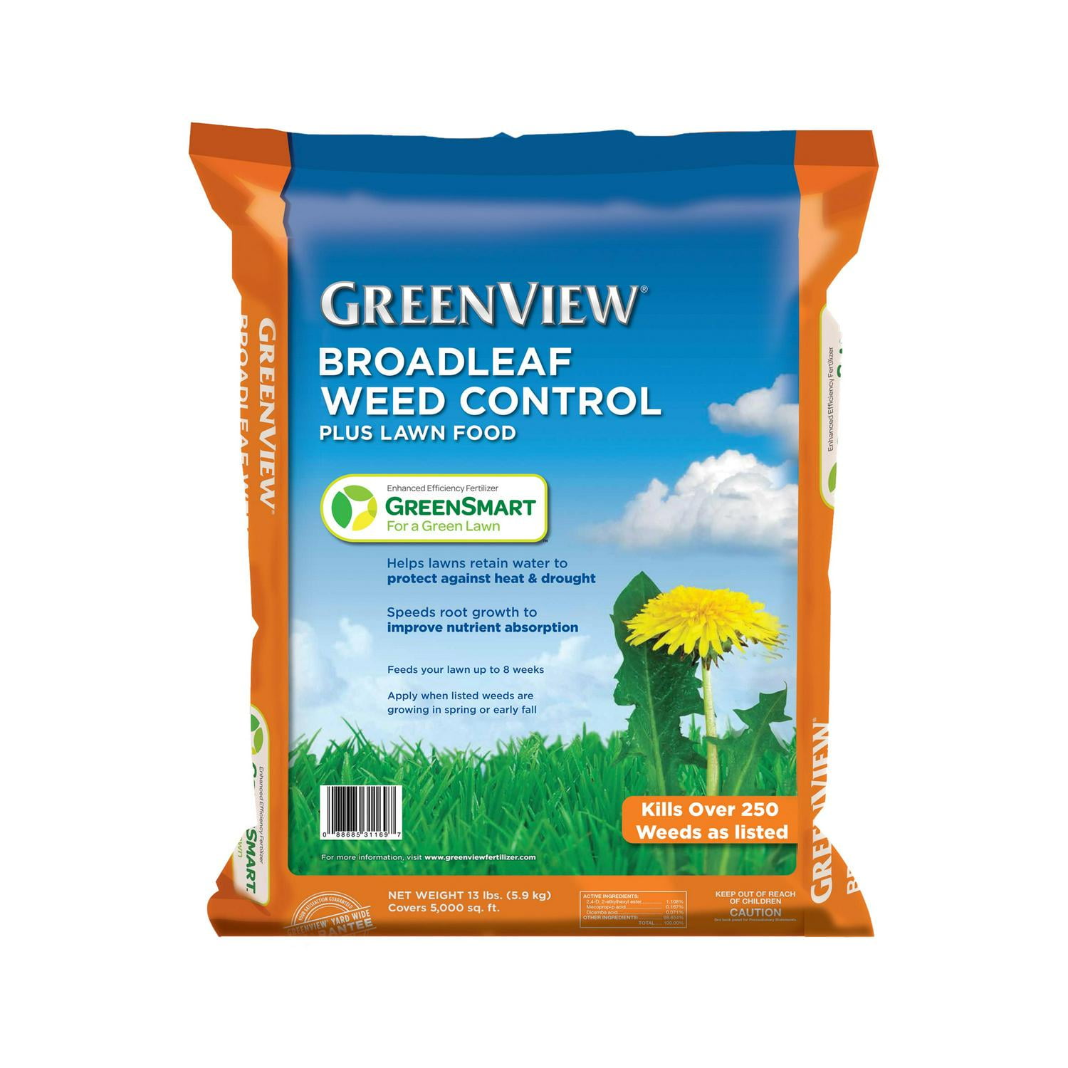 Greenview Broadleaf Weed Control Plus Lawn Food 13-lb Lawn Weed Killer ...