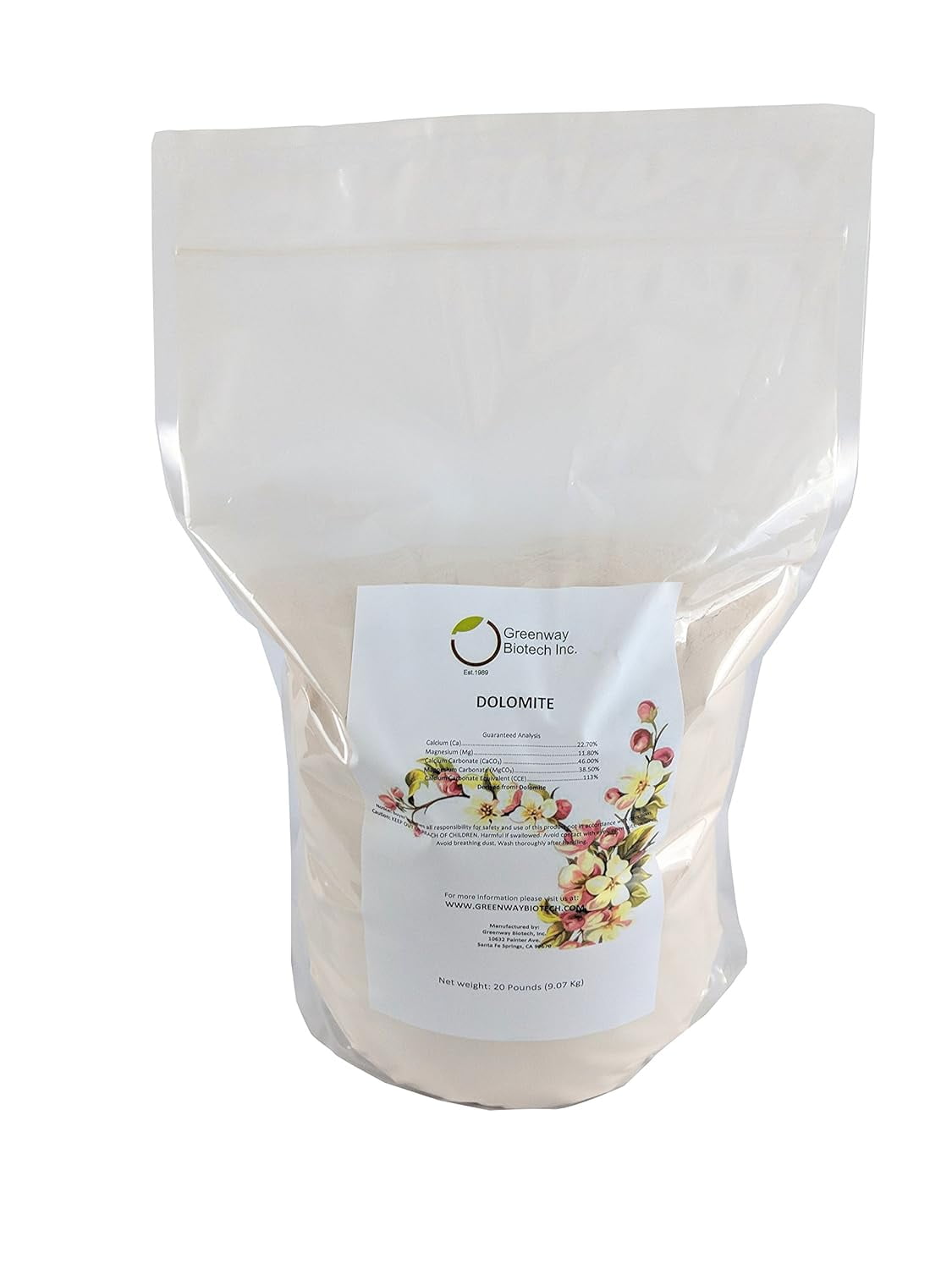 Greenway Biotech Dolomite Lime Plus- Includes 11.8% Magnesium and 22.7% ...