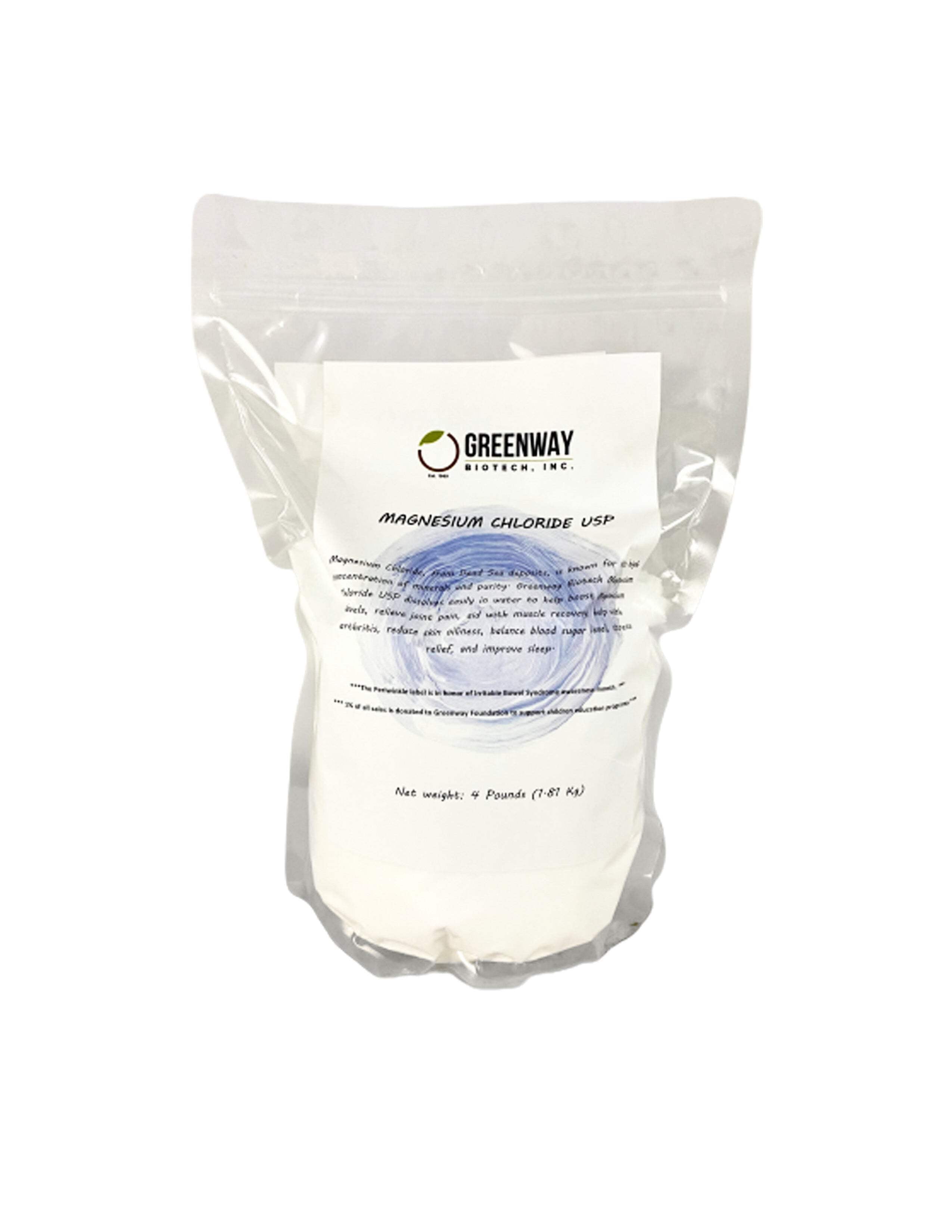 Greenway Biotech Magnesium Chloride USP - 4 Pounds - Walmart.com