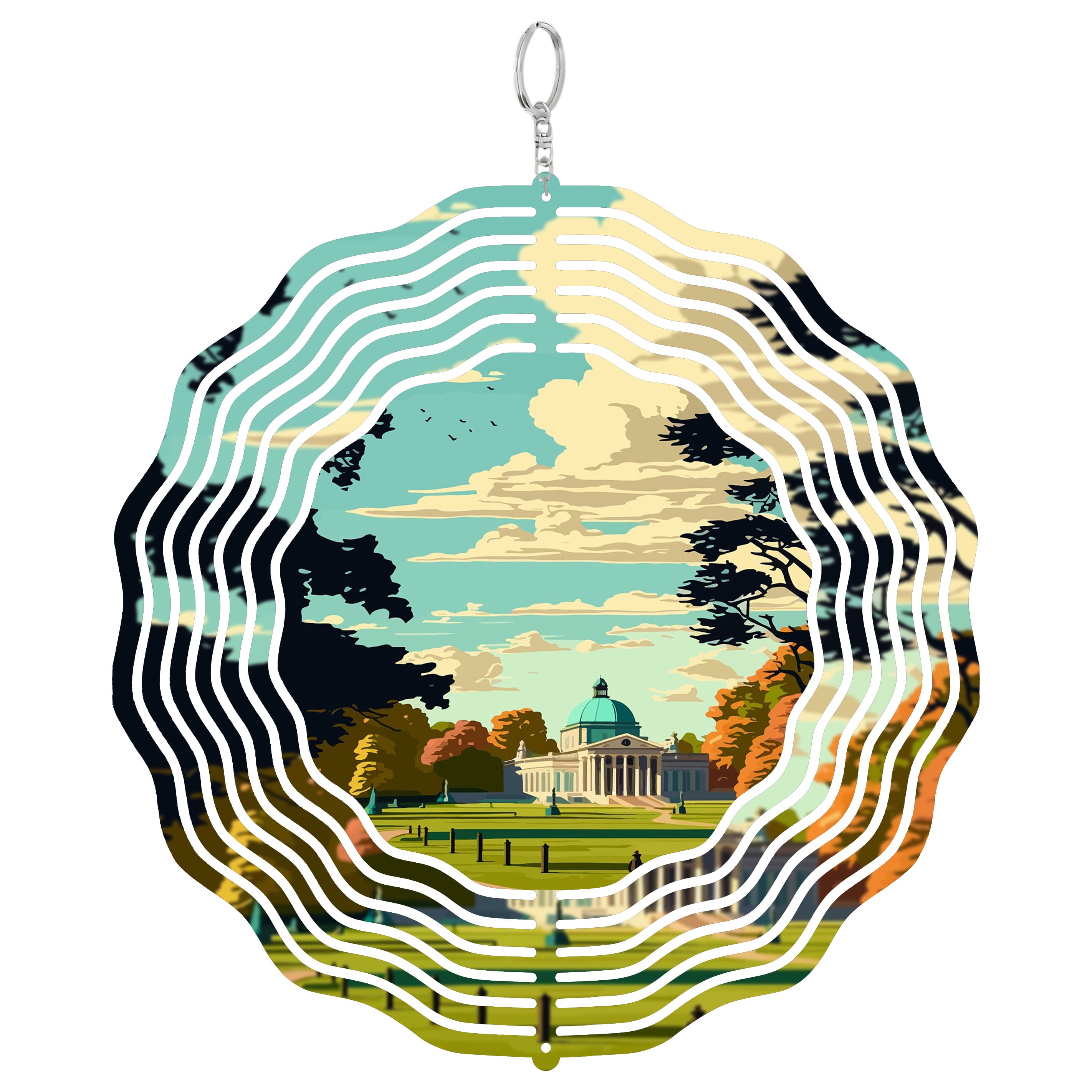 Greenwich Park London Wind Spinner, 3D Stainless Steel Garden Gift ...