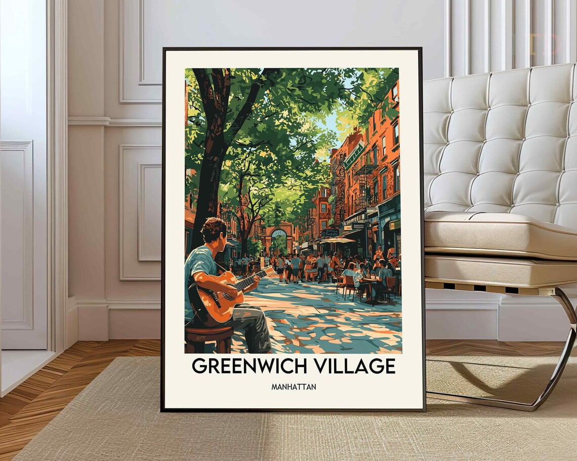 Greenwich Village Print New York, Greenwich Villagegreenwich Village ...
