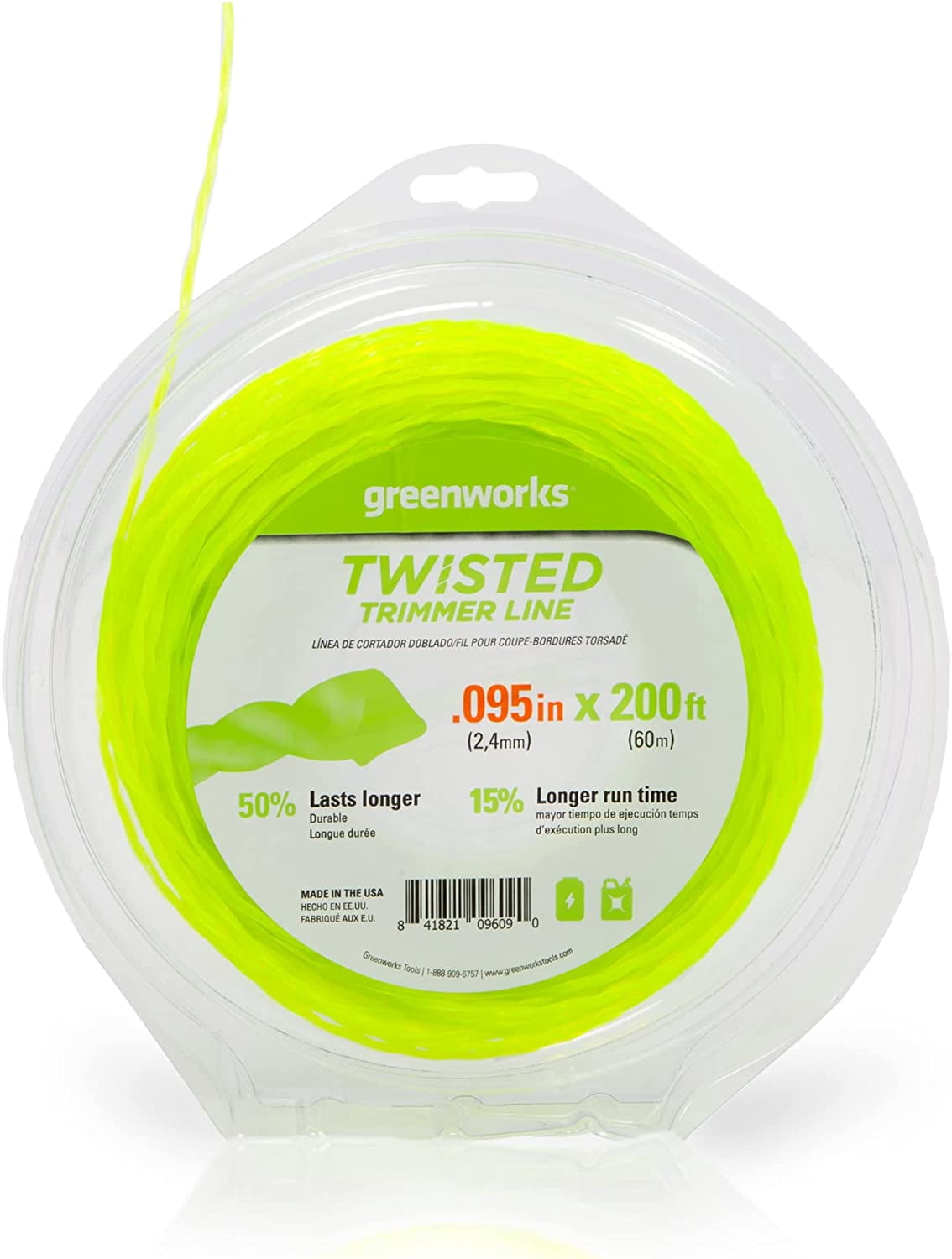 Greenworks 0.095" 200-Foot Twisted String Trimmer Line - Walmart.com