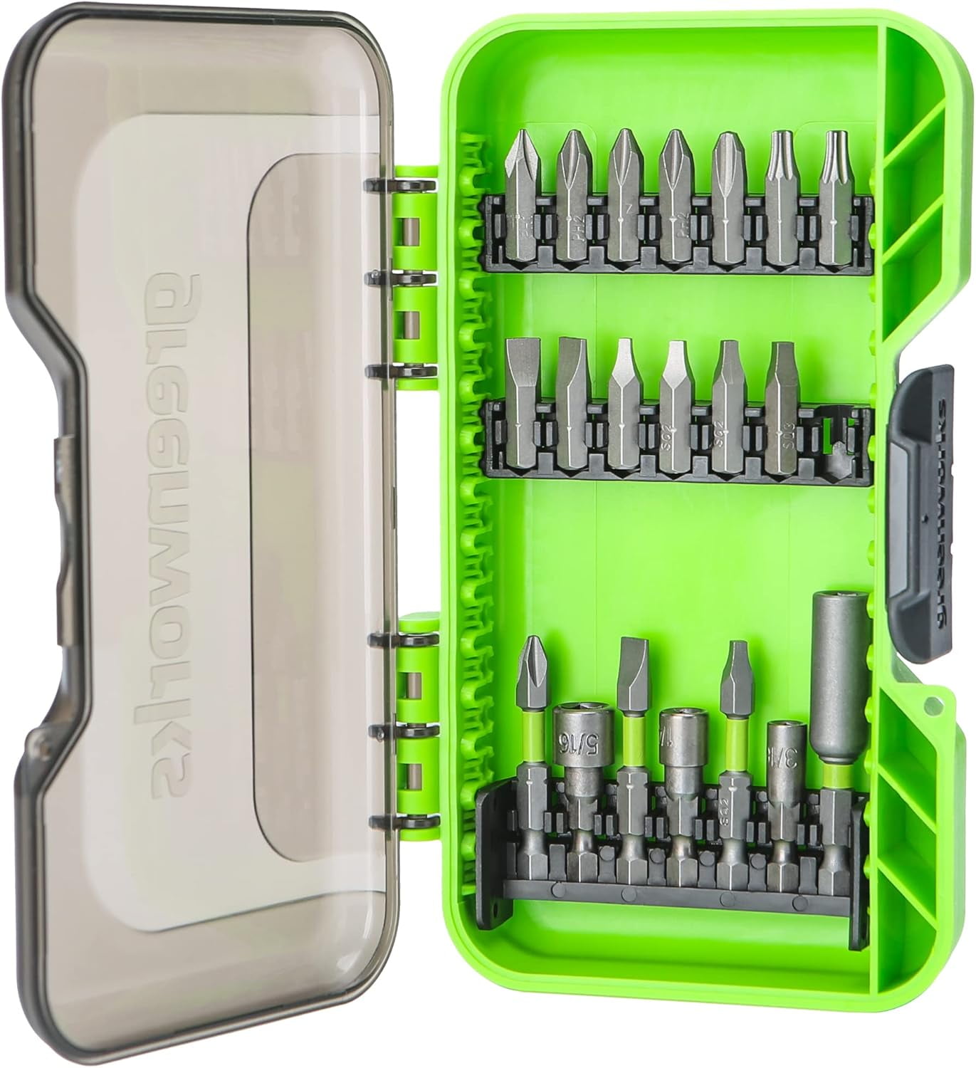Greenworks 20-Piece Impact Rated Driving Set,Screwdriver Bit Set ...