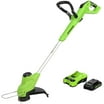 "Earthwise 10"" Cordless Electric 20-Volt Grass and Weed Trimmer, Yard ...