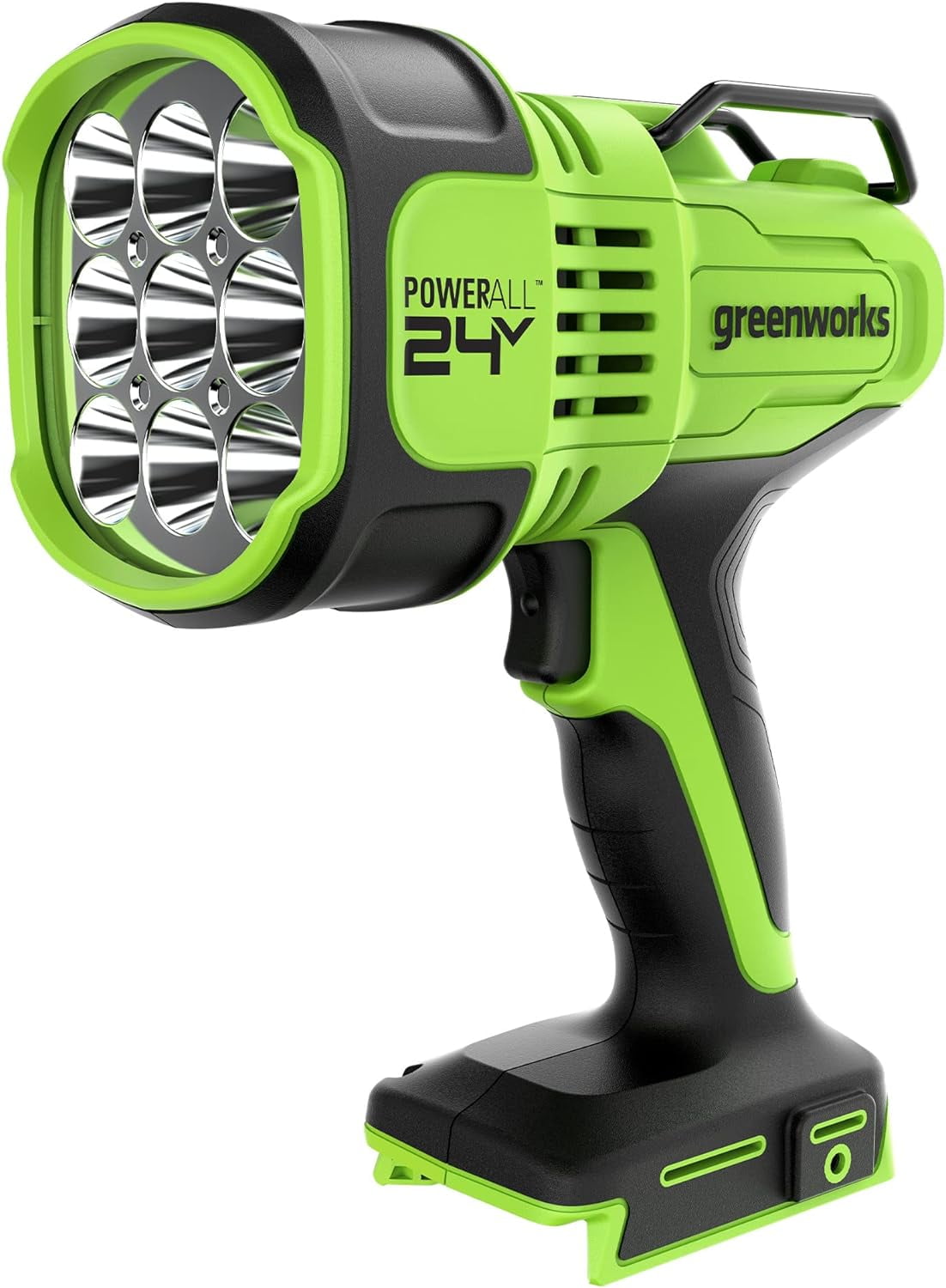 Greenworks 24V LED Spot Light, 3000 Lumen Handheld Flashlight, Variable ...