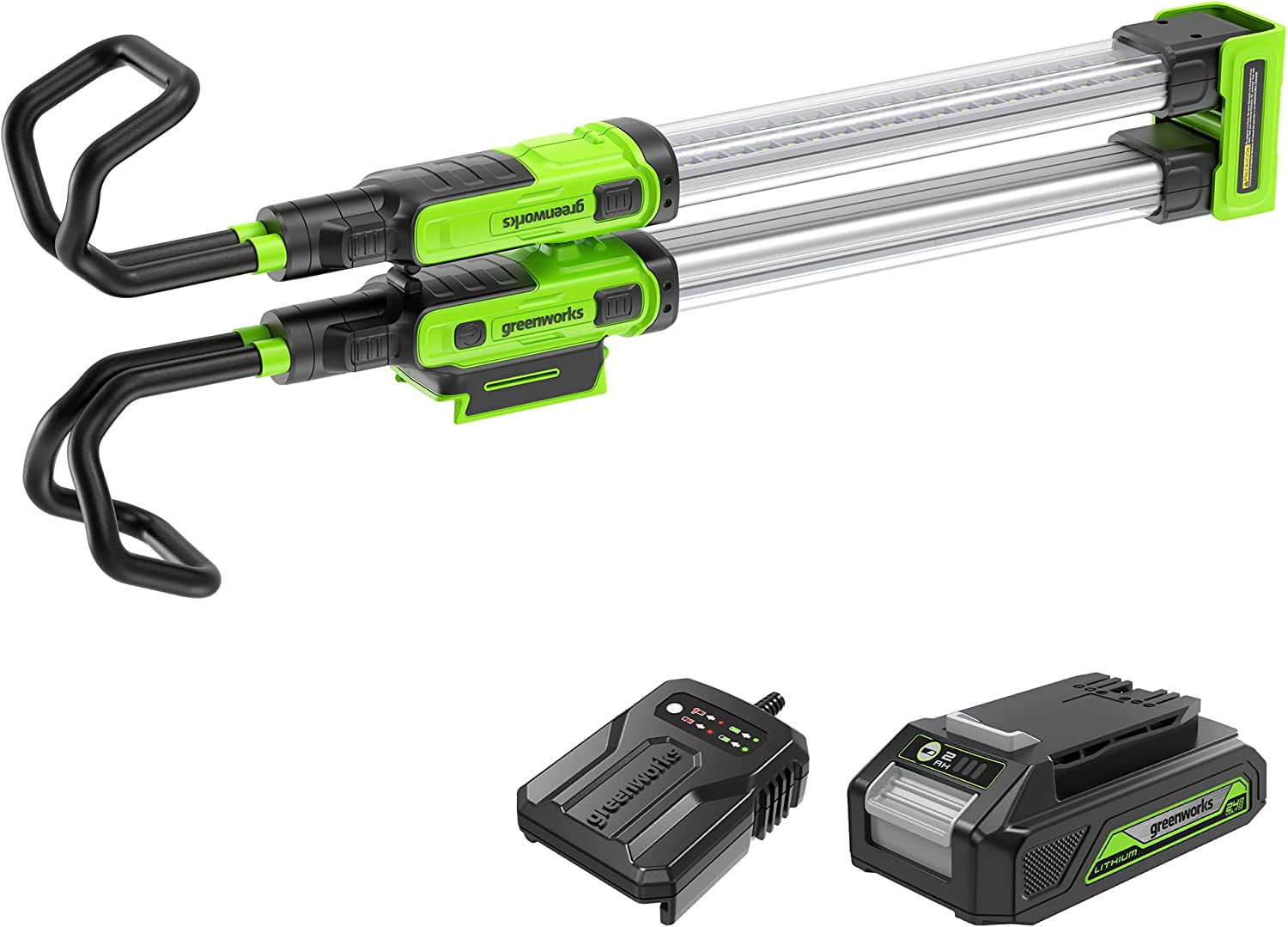 Greenworks 24V Underhood Work Light, 1200 Lumen LED Light Bar with 2Ah ...