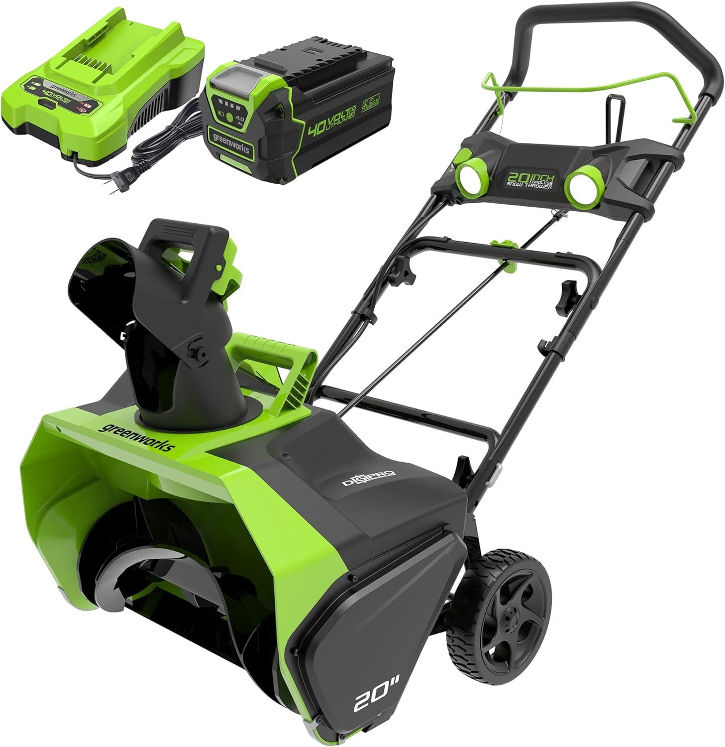 Greenworks 40V 75+ Compatible Tools 20 Brushless Cordless Snow Blower ...